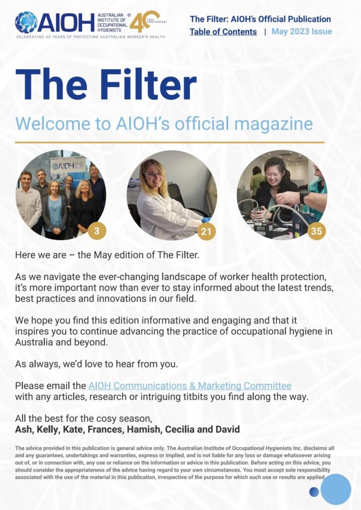The Filter Magazine – AIOH